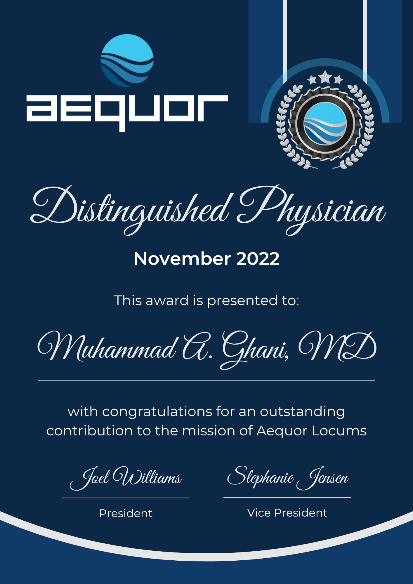 Dr. Muhammad Ghani: Going Above & Beyond | Aequor